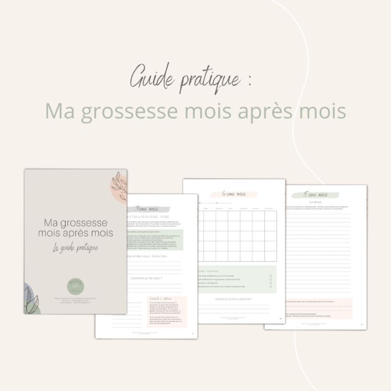 Mon guide grossesse mois par mois : conseils & printables