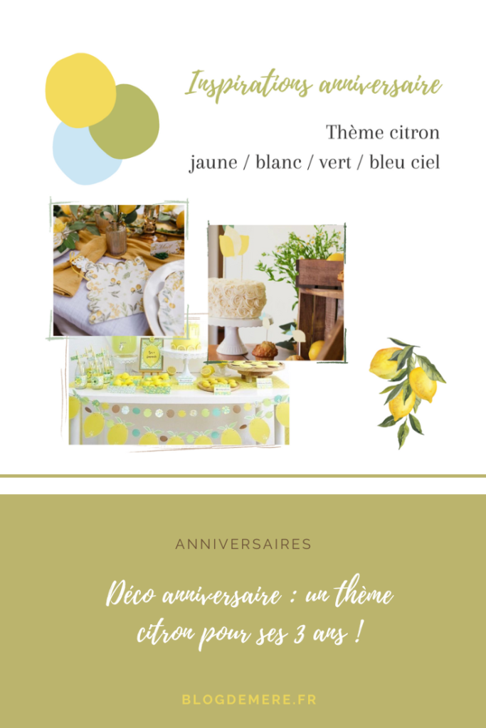 Décoration anniversaire citron - [Encore un] Blog de Mère